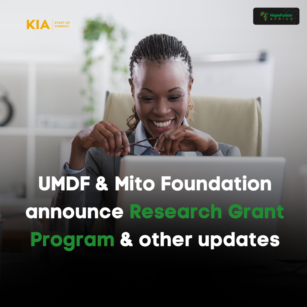 UMDF & Mito Foundation announce Research Grant Program & other updates ...